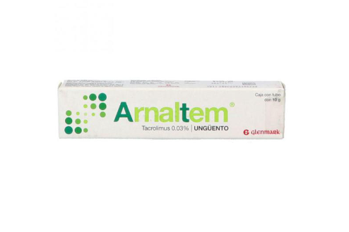 Glenmark® . Arnaltem UNGÜENTO . Tacrolimus al 0.03%. 1 Caja de 1 Tubo ...