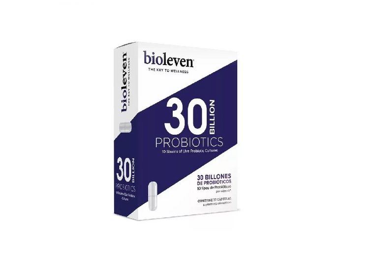 Bioleven . 30 BILLION PROBIOTICS . 30 billones de probióticos .1 Caja ...