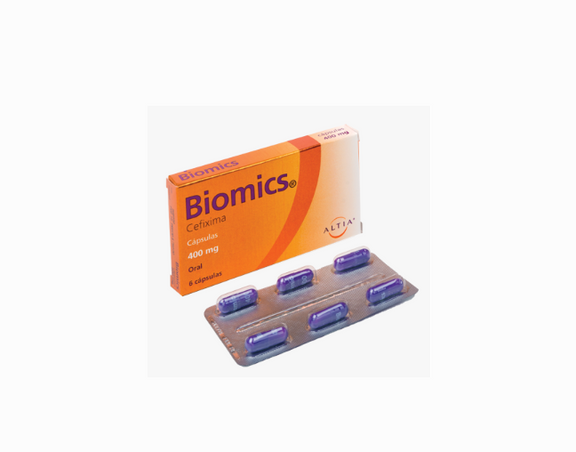 ALTIA . Biomics . Cefixima en cápsulas . 1 Caja de 6 Cápsulas con 400m ...